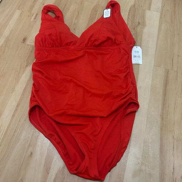 Time and Tru | Swim | Time And Tru One Piece Swimsuit Red With Tags Xl ...